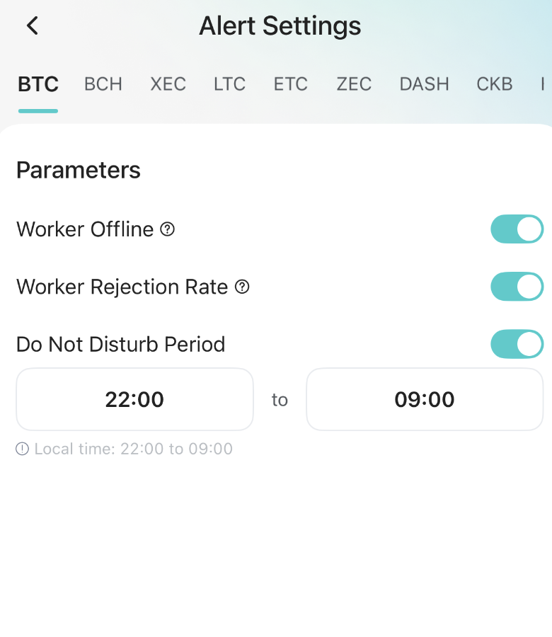 How to Set Alerts in the Watcher URL? – ViaBTC Help Center