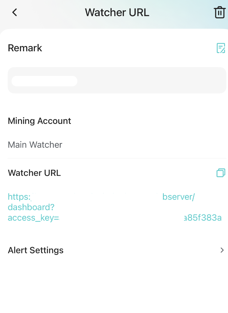 How to Set Alerts in the Watcher URL? – ViaBTC Help Center